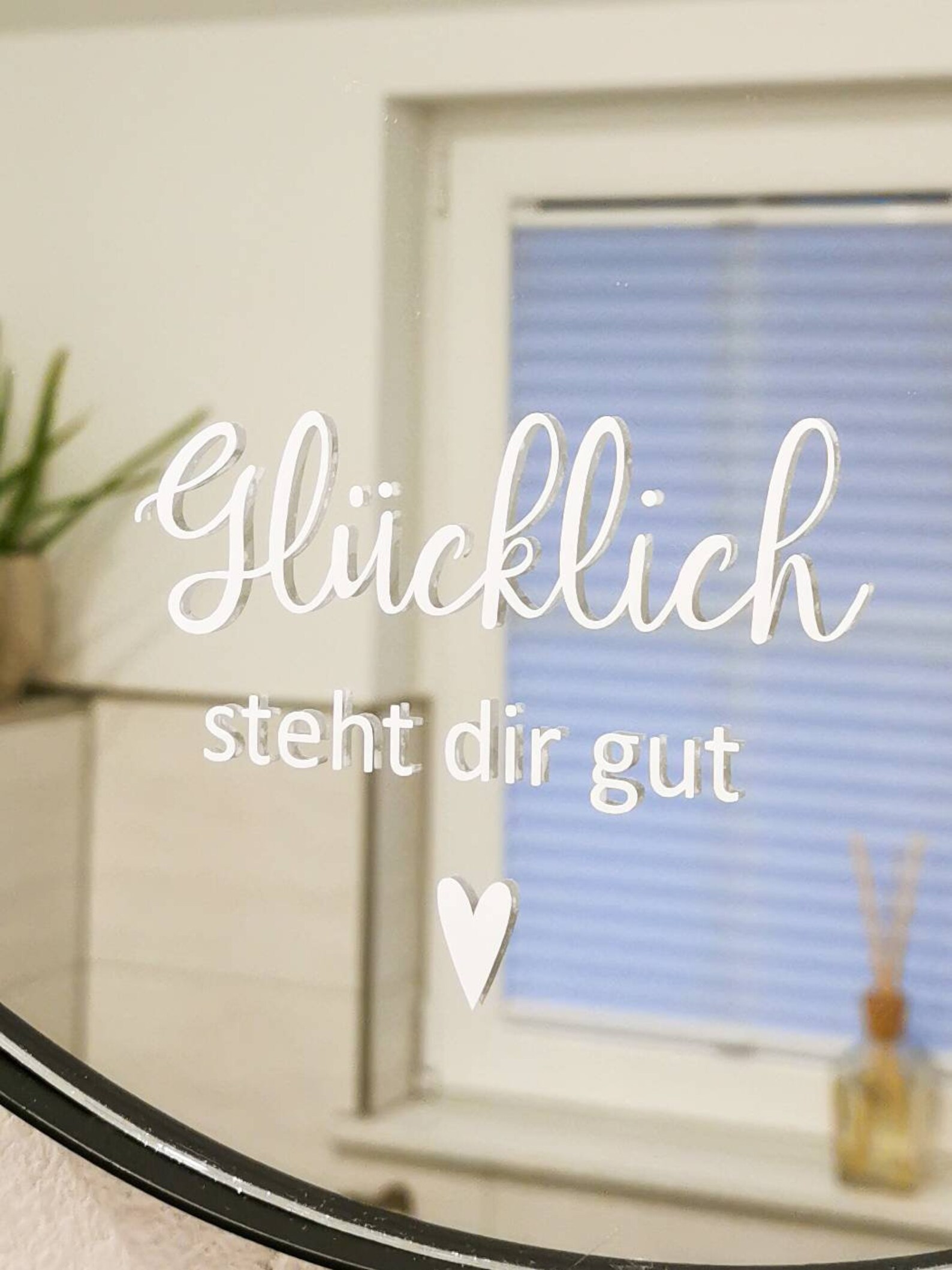 Aufkleber Glücklich steht dir gut / Sticker / Deko - Etsy.de
