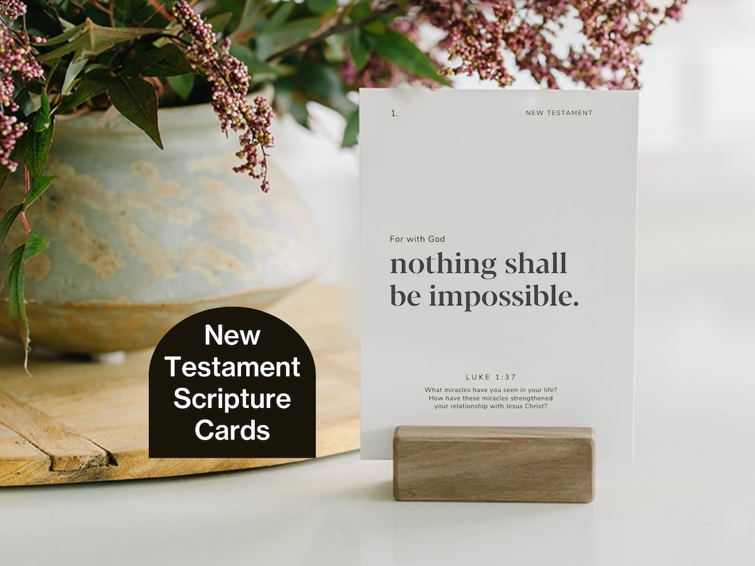 New Testament Bible Verse Cards, Scripture Cards With Stand, Bible ...