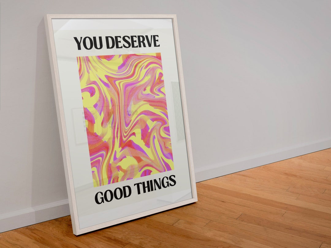 Retro Wall Art Print, Positive Quote Poster, Self Love Wall Art ...