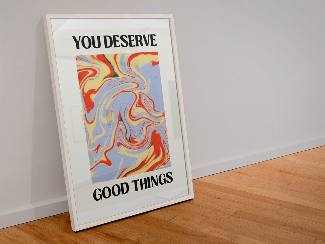 Groovy Wall Art, Abstract Poster Print, Affirmation Wall Art, You ...