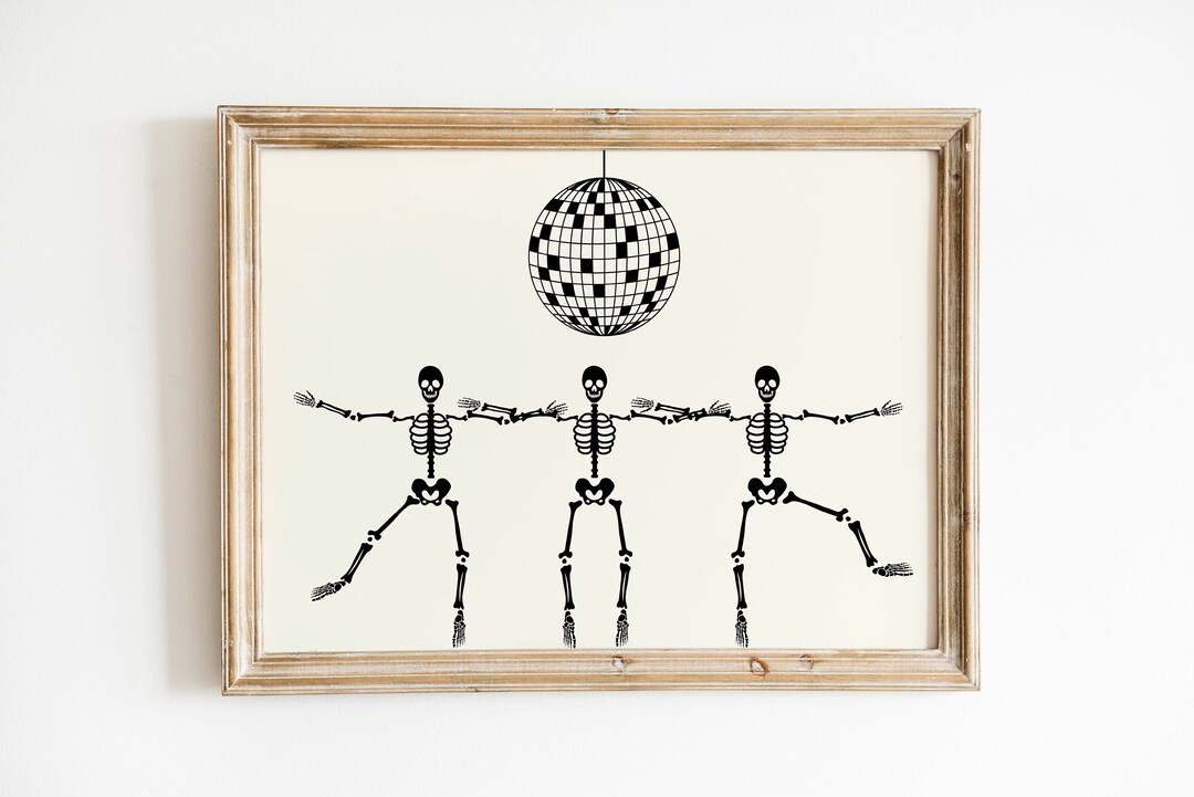 Dancing Skeletons Poster Print - Etsy