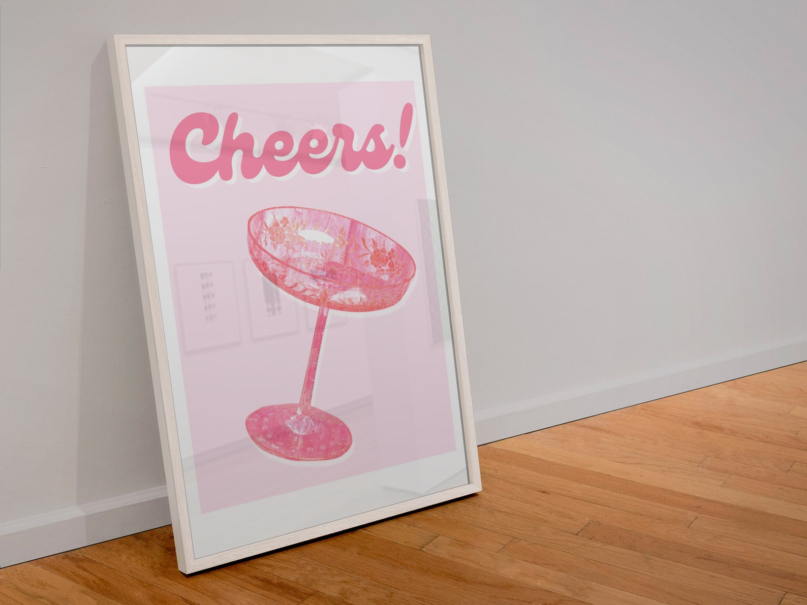 Pink Cheers Wall Art Phrase Poster for Women Margarita - Etsy