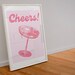 Pink Cheers Wall Art Phrase Poster for Women Margarita - Etsy