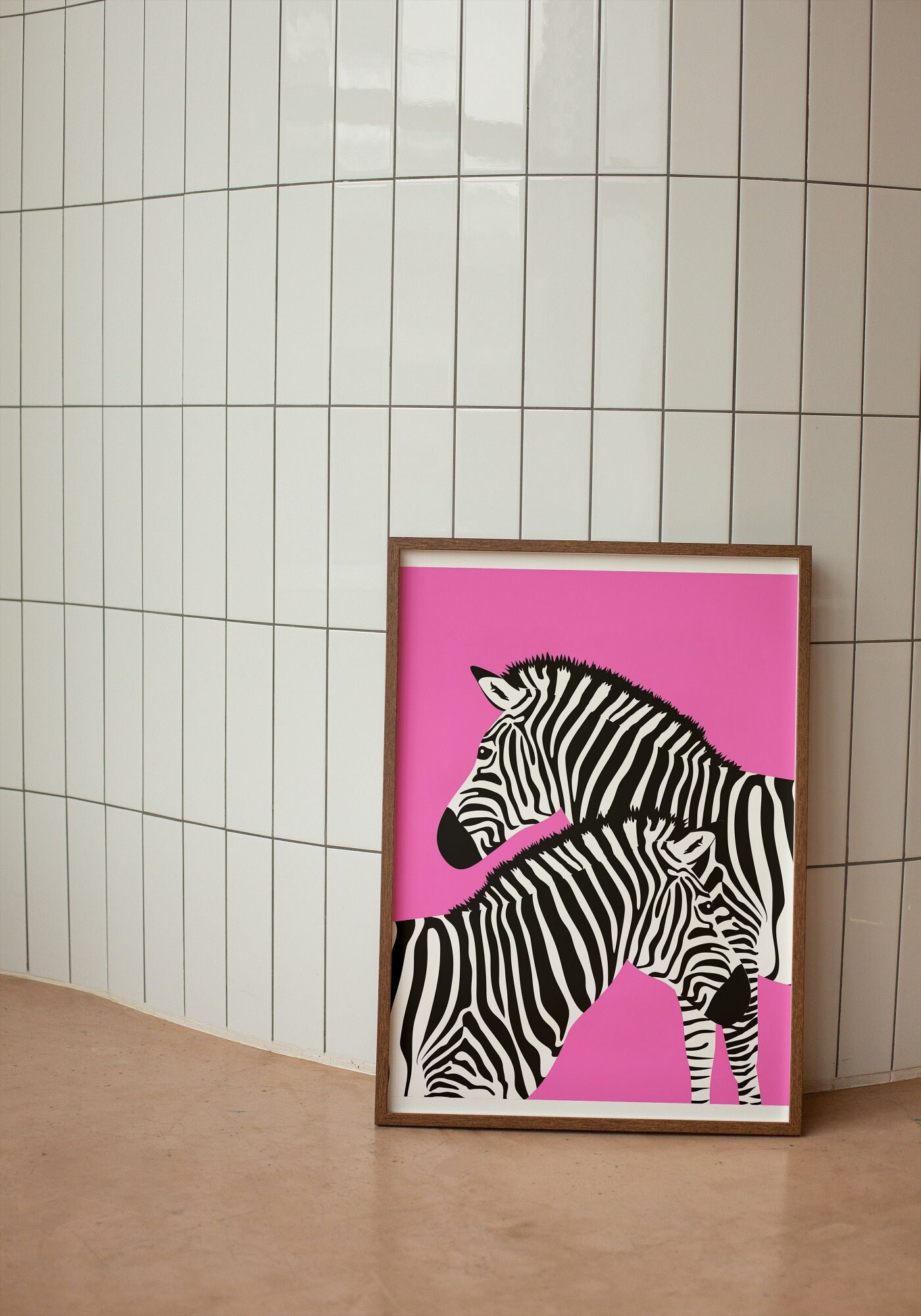Printable Zebra Poster, Pink Safari Wall Art, Modern Wild Poster ...