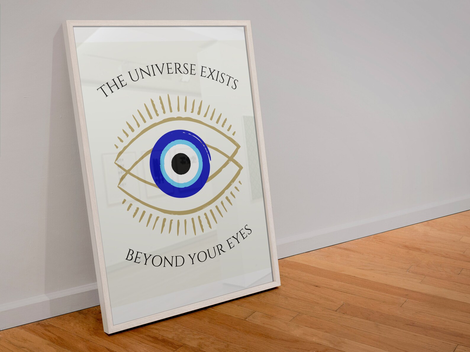 Evil Eye Wall Arts, Inspirational Prints of 3, Blue Nazar Poster Set ...