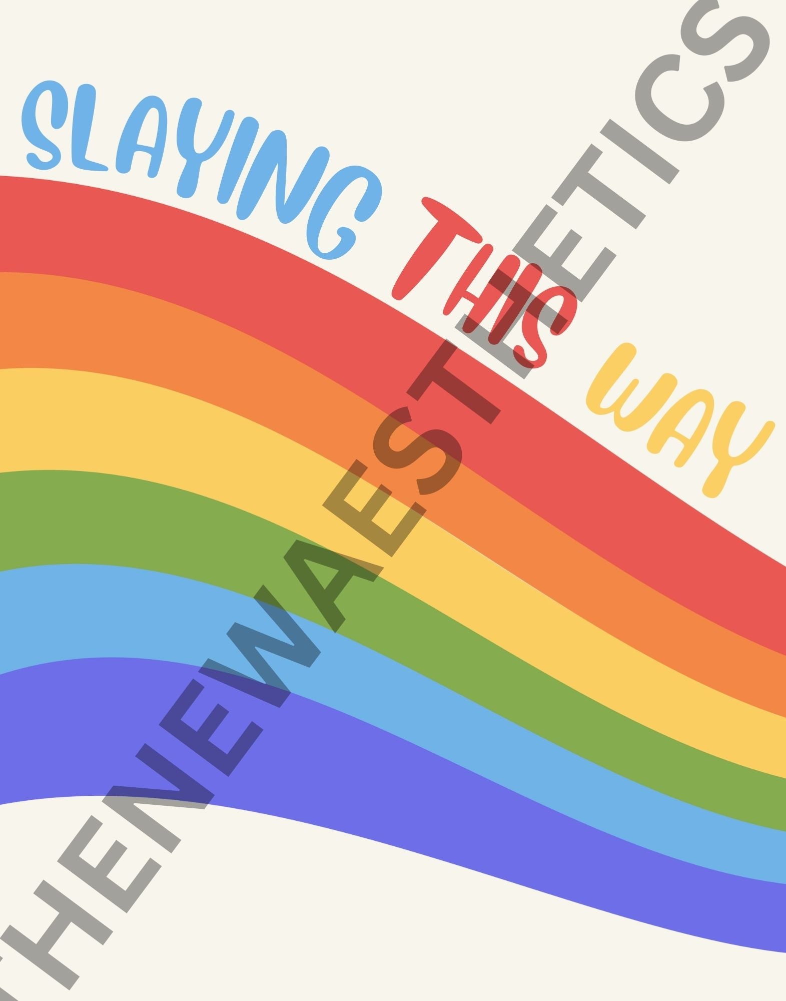 LGBTQ Printable Poster, Trendy Pride Wall Art, Gay Pride Rainbow Poster ...