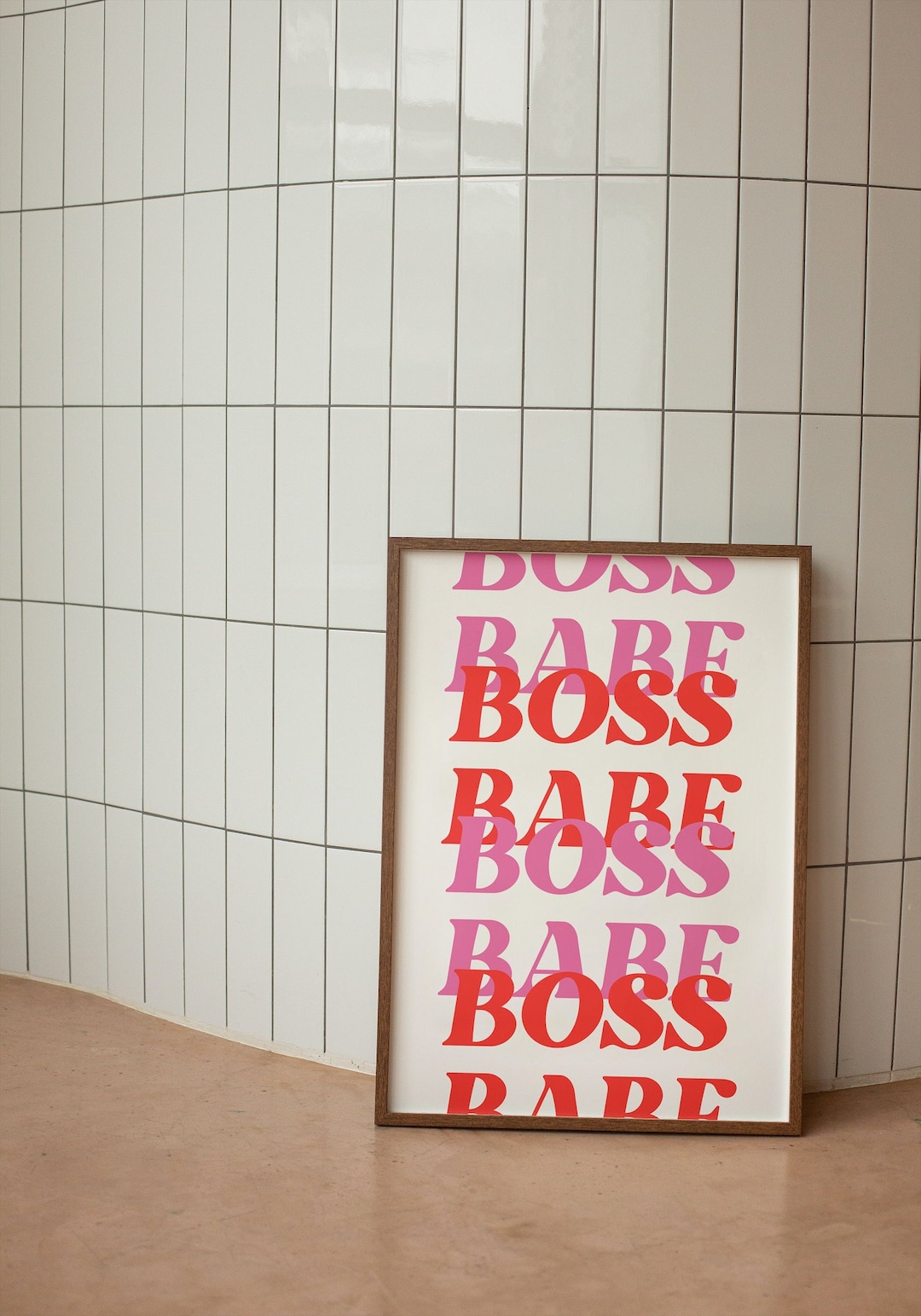 Boss Babe Poster, Girl Boss Wall Art, Feminist Printable Poster, Pink ...