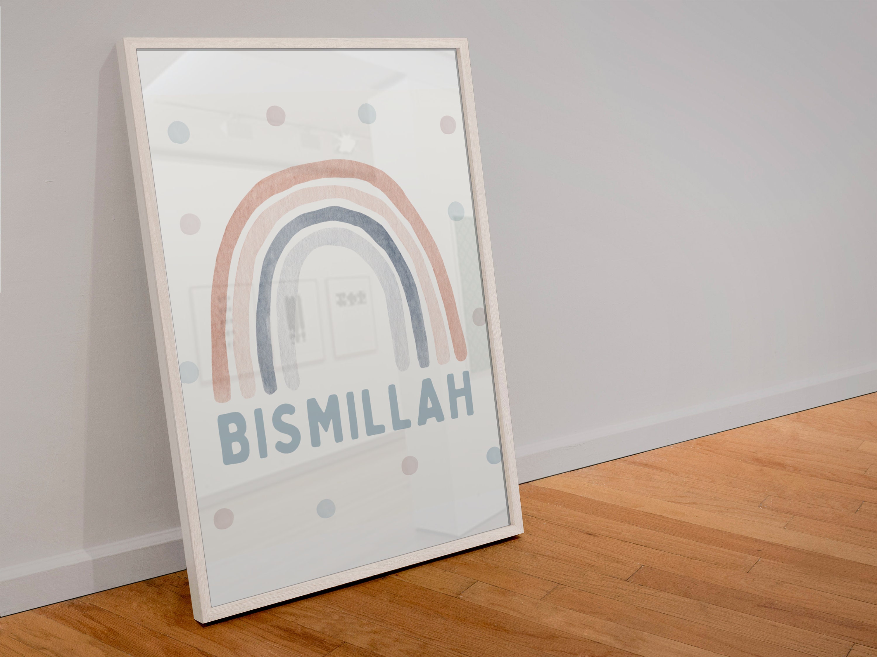 Nursery Bismillah Poster, Kids Islamic Wall Art, Muslim Baby Nursery ...