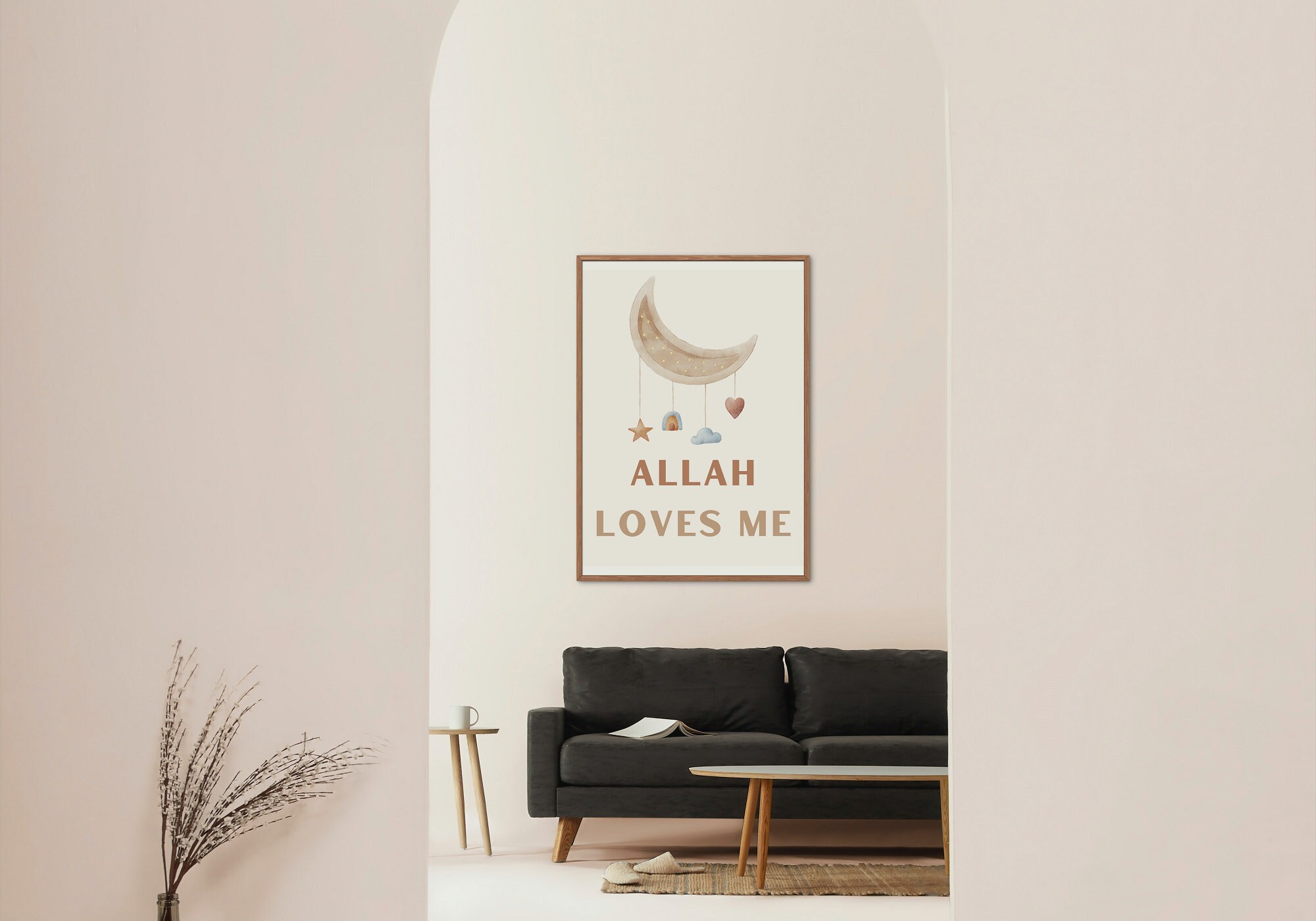 Allah Loves Me Poster, Kids Islamic Wall Art, Islamic Nursery Print ...