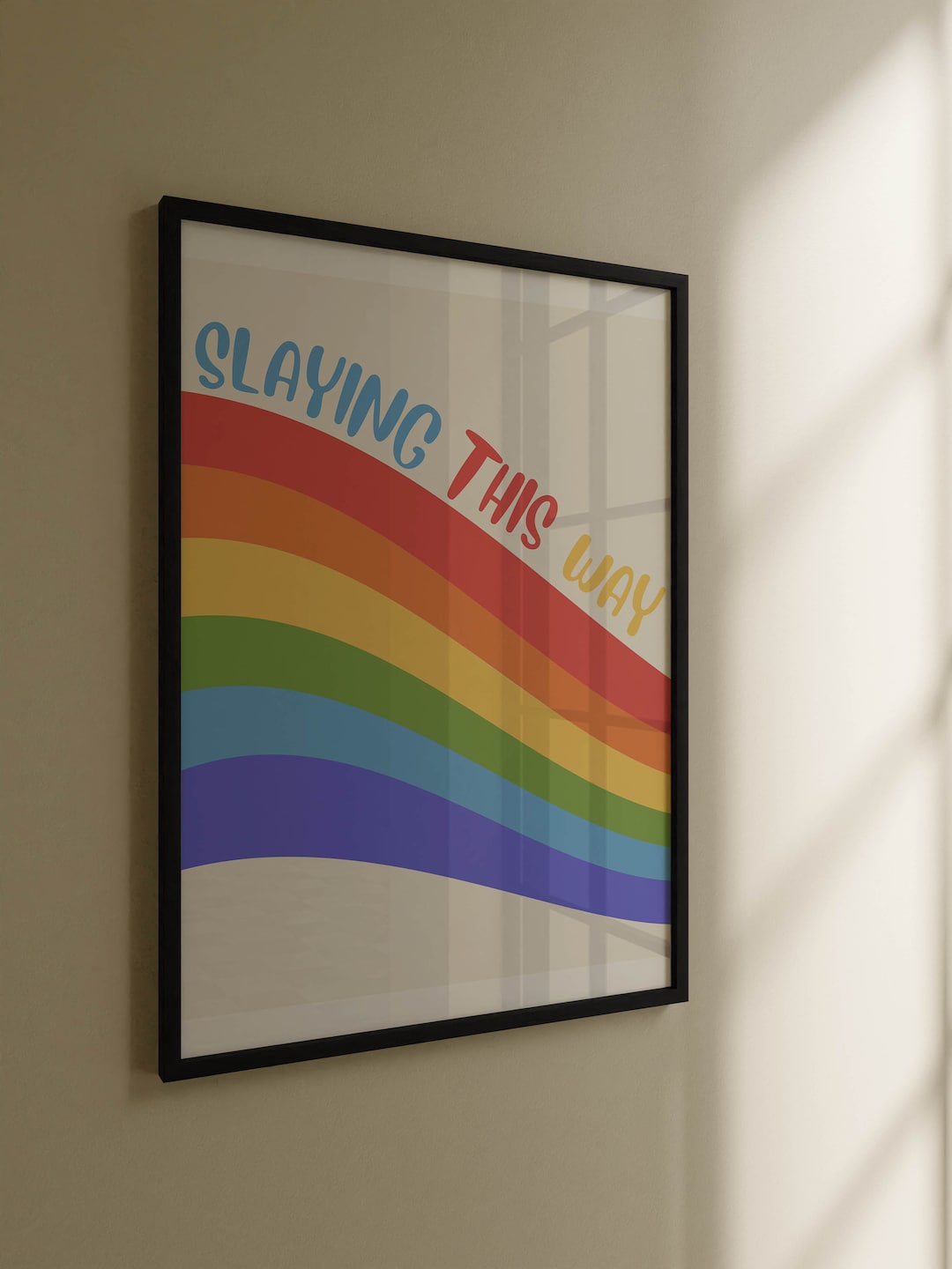 LGBTQ Printable Poster, Trendy Pride Wall Art, Gay Pride Rainbow Poster ...