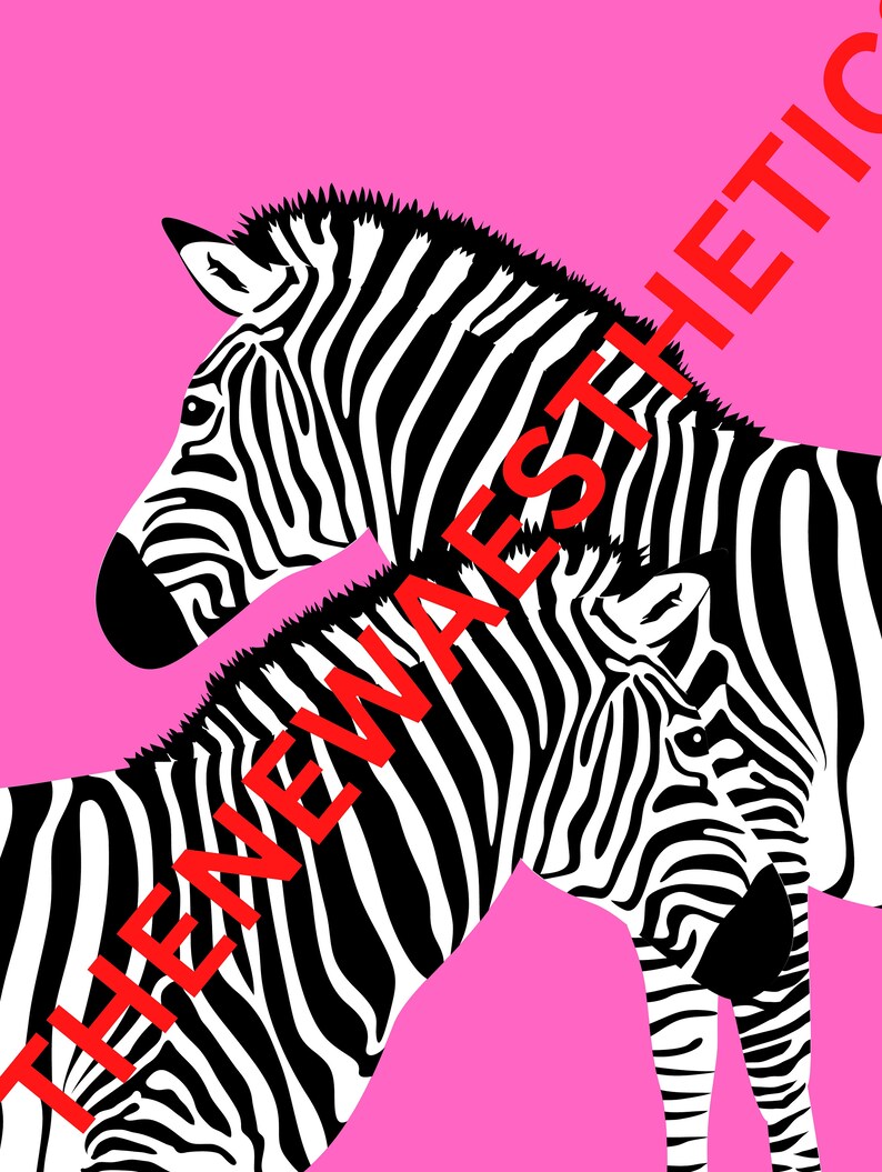 Printable Zebra Poster, Pink Safari Wall Art, Modern Wild Poster ...