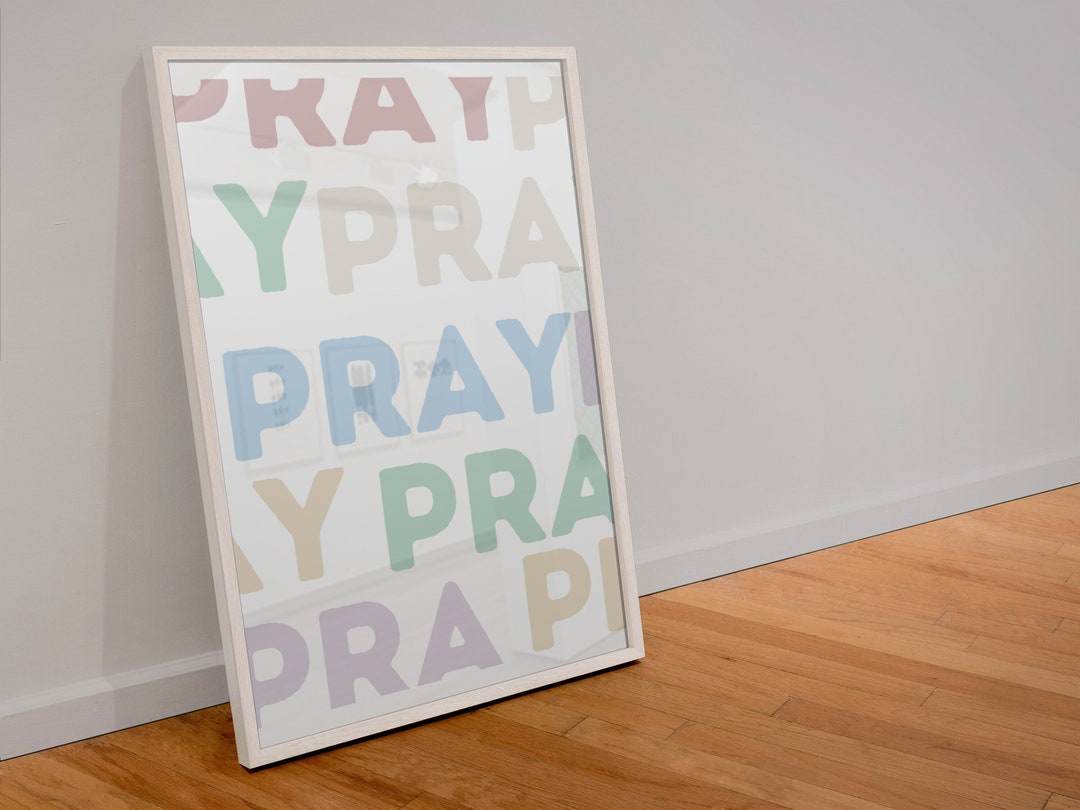 Printable Pray Poster, Muslim Wall Art, Islamic Nursery Poster, Baby ...