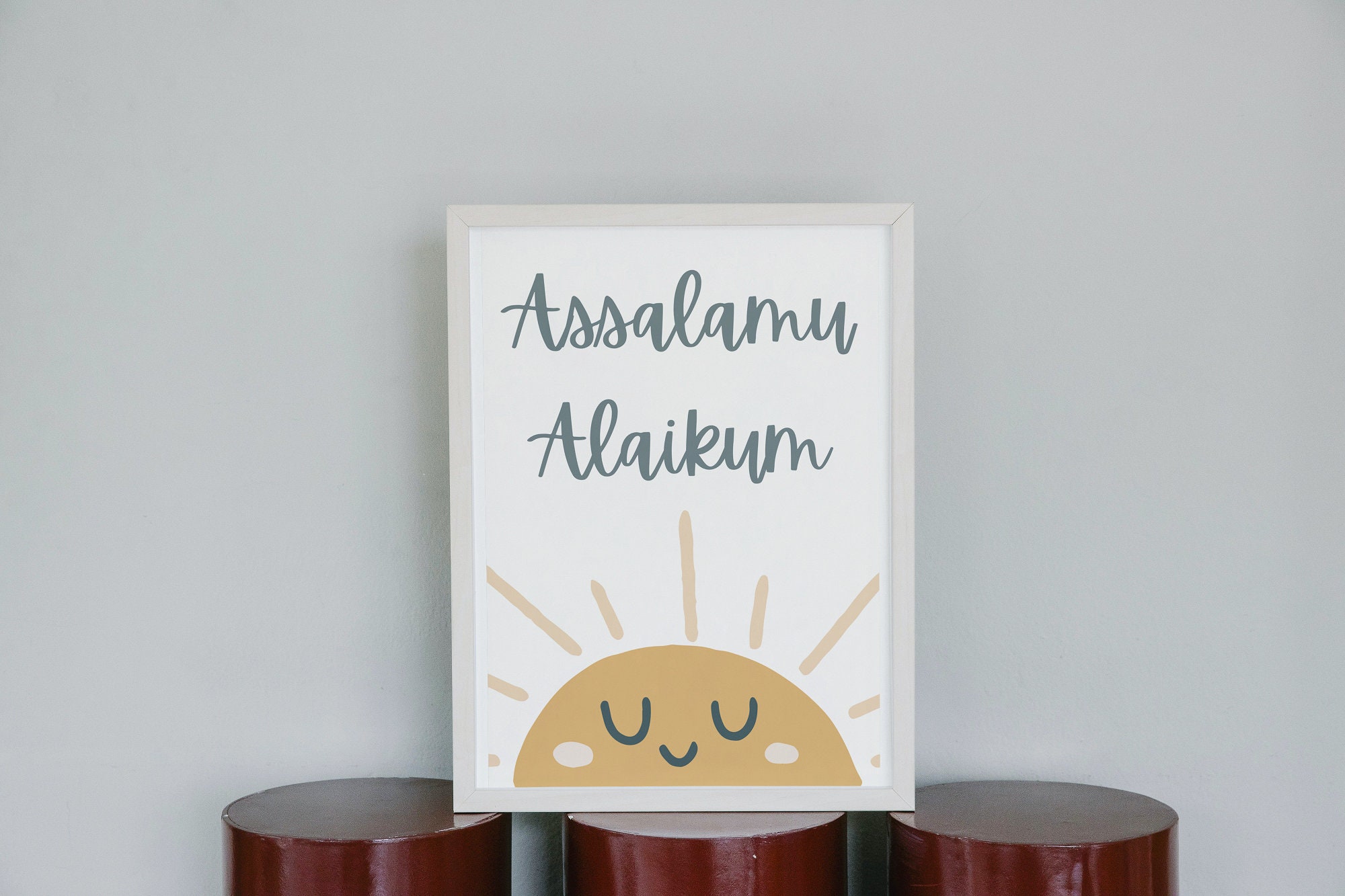 Assalamu Alaikum Poster, Sunrise Wall Art, Islamic Nursery Poster ...