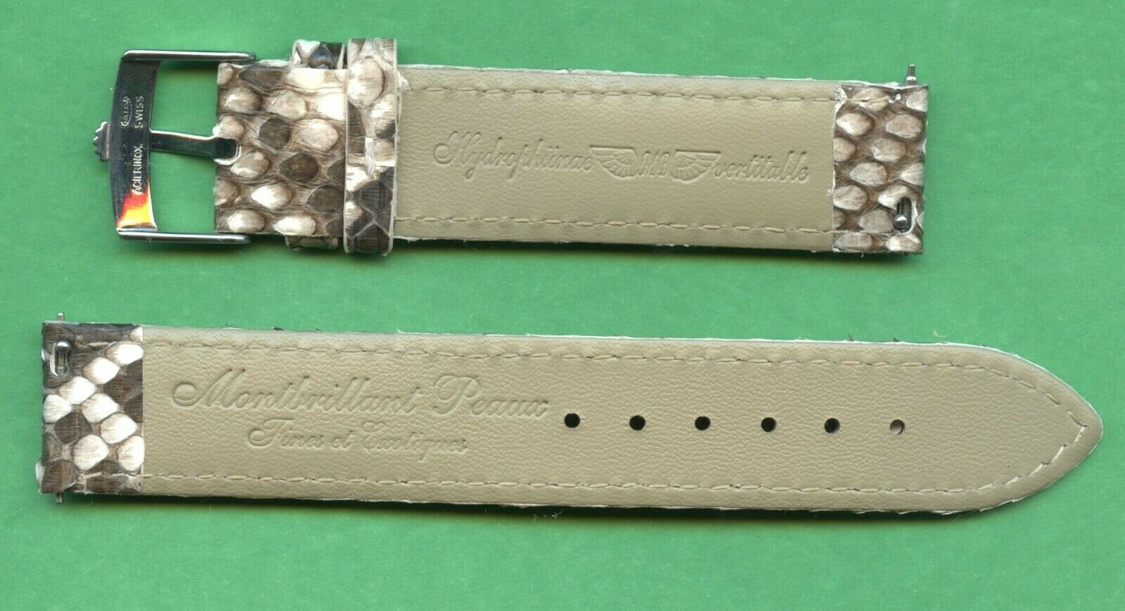 19mm Genuine Snake Skin Mb Strap Leather Lined Brown Gray and - Etsy UK