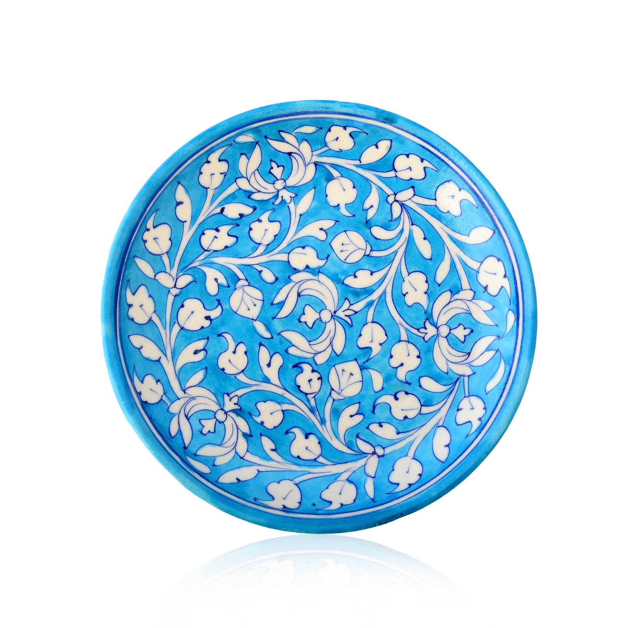 Blue Pottery Wall Decor Jaipur Blue Pottery Art Plate Handmade Glaze ...