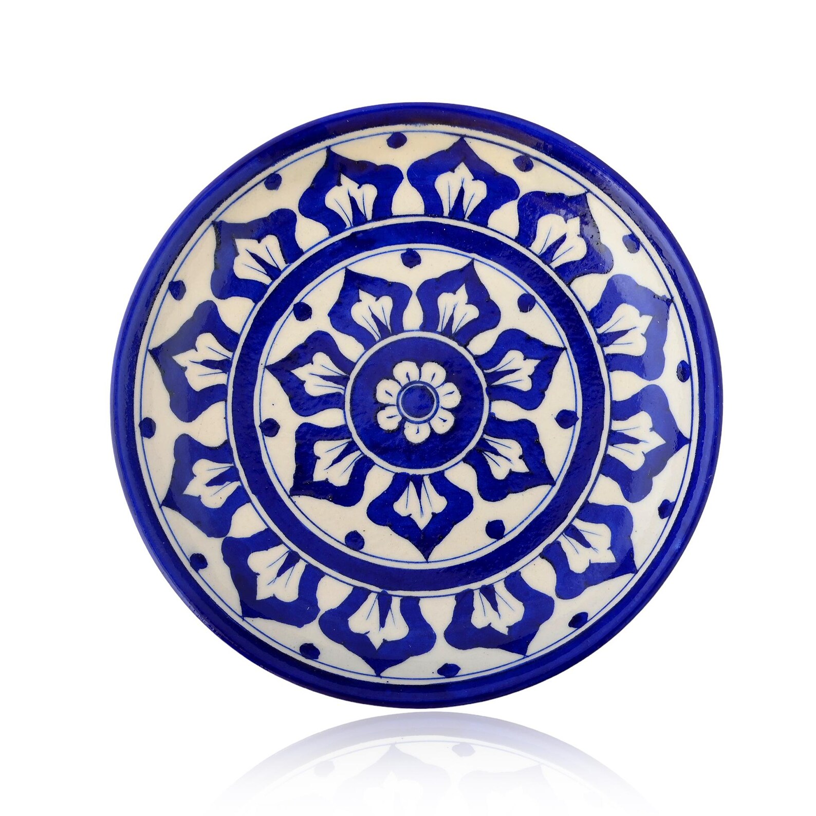 Blue Pottery Wall Decor Jaipur Blue Pottery Art Plate Handmade Glaze ...