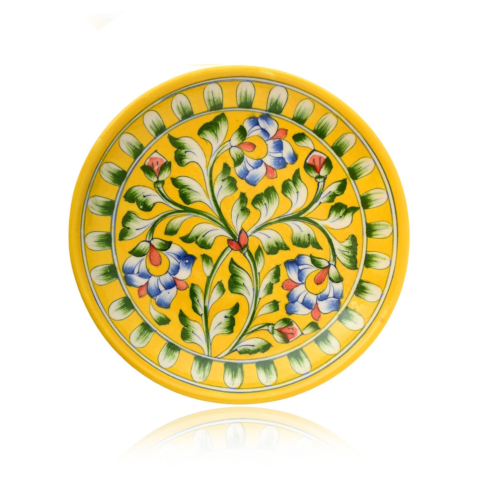 Blue Pottery Wall Decor Jaipur Blue Pottery Art Plate Handmade Glaze ...