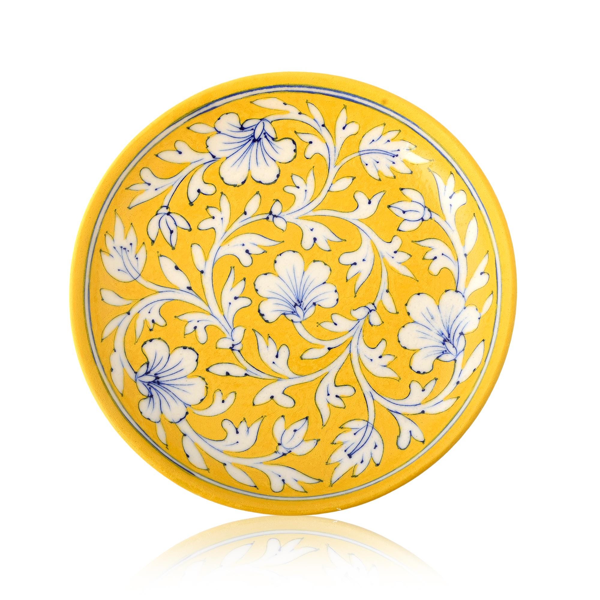 Blue Pottery Wall Decor Jaipur Blue Pottery Art Plate Handmade Glaze ...