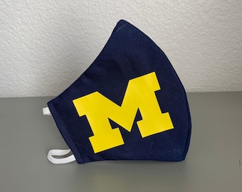 University of Michigan Mask Face - Etsy
