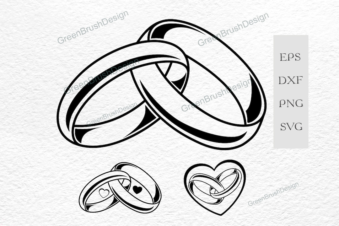 Marriage Rings Svg , Wedding Rings Svg, Wedding Svg, Clipart ...