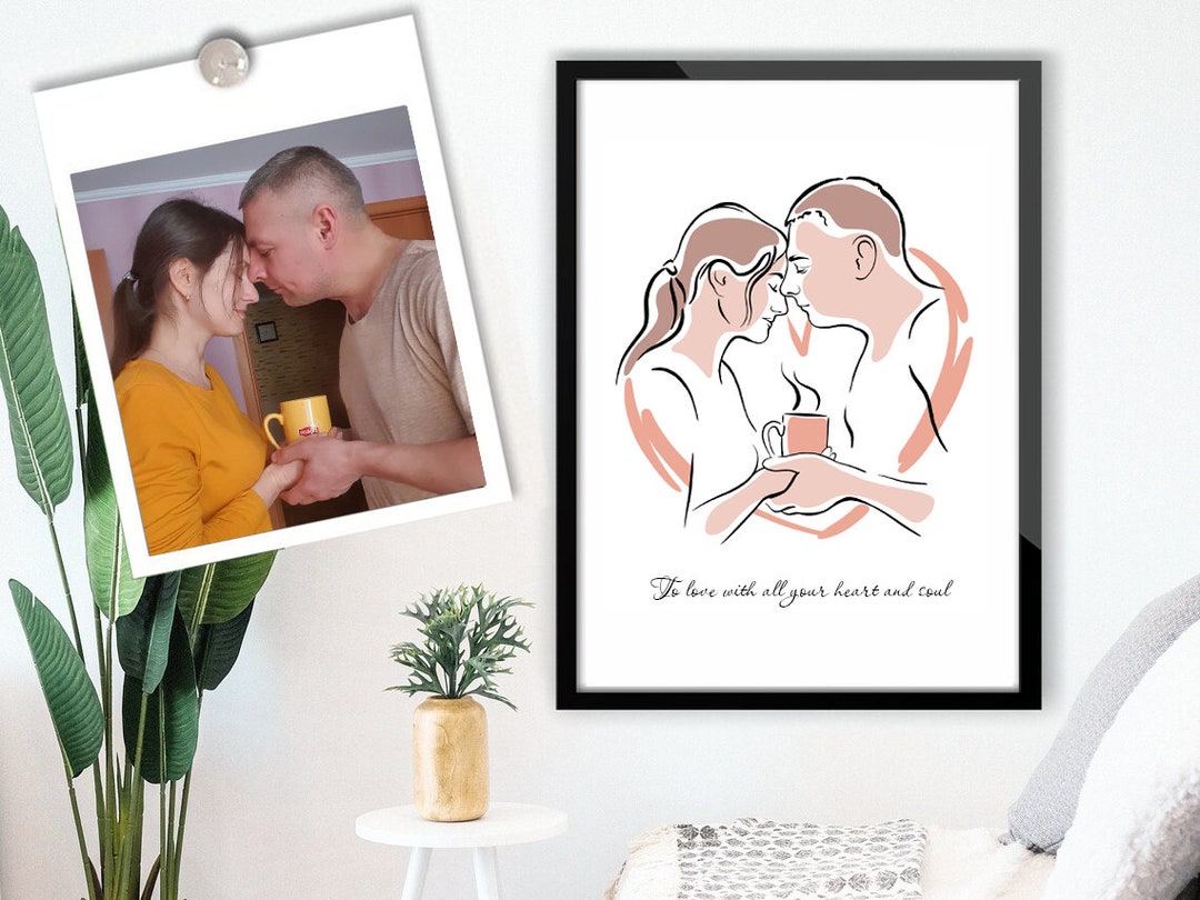 Personalised Portrait Outline Line Art Minimalism Svg - Etsy