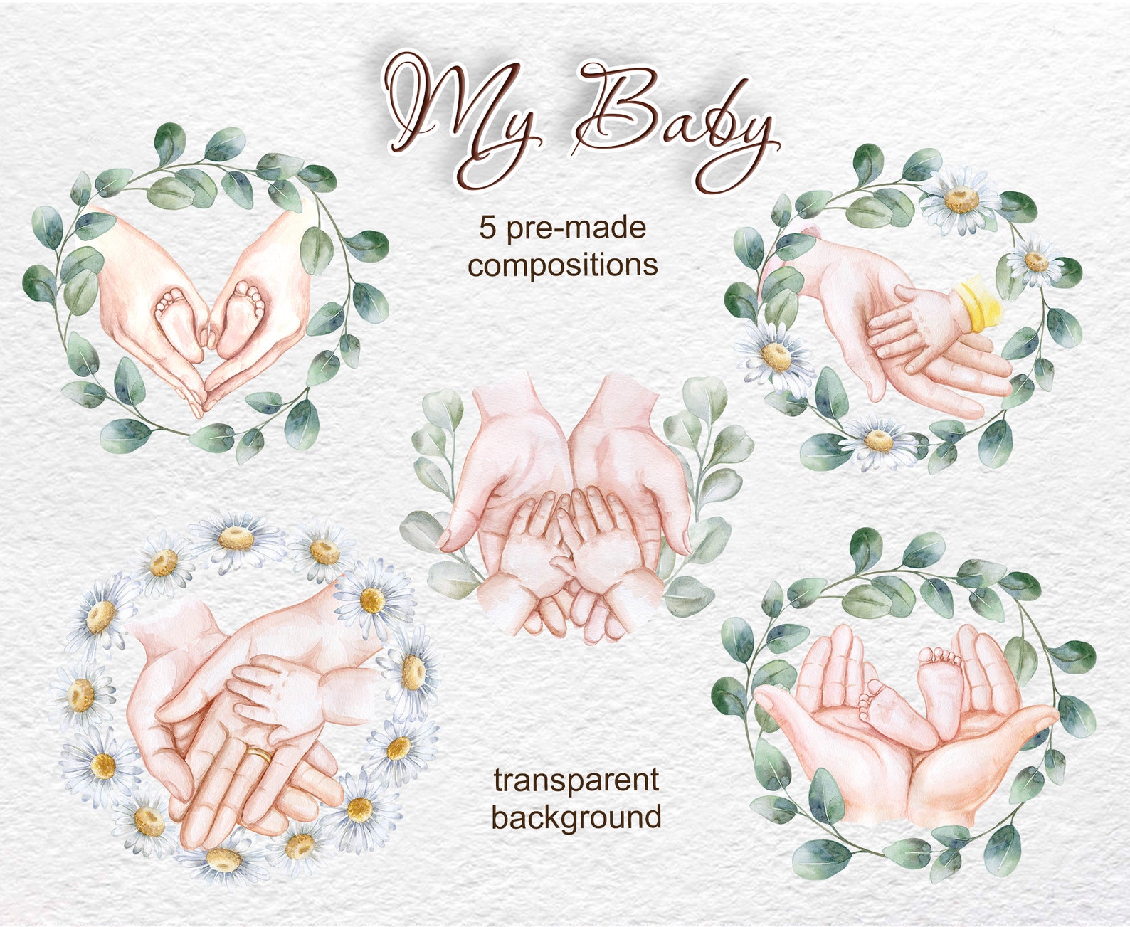 Baby Newborn Watercolor Clipart Baby Shower Nursery Kids | Etsy