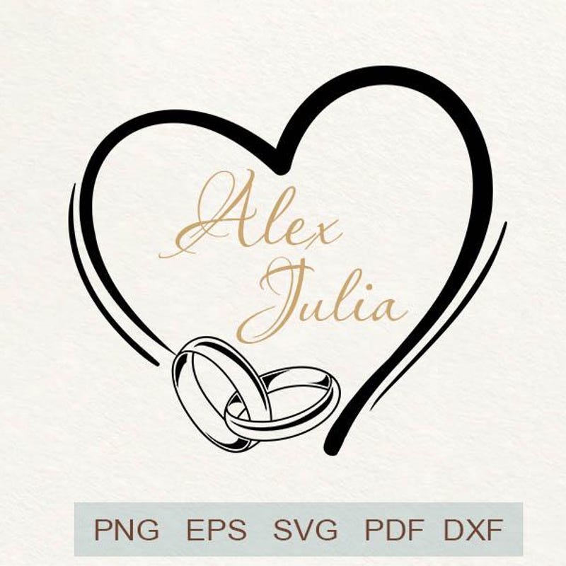 Heart Wedding Rings - Etsy