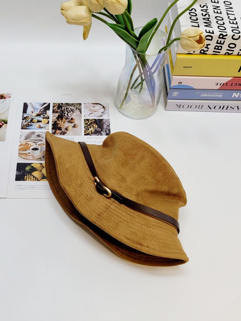 Vegan Suede Bucket Hat: Stylish Fall/winter Hat - Etsy