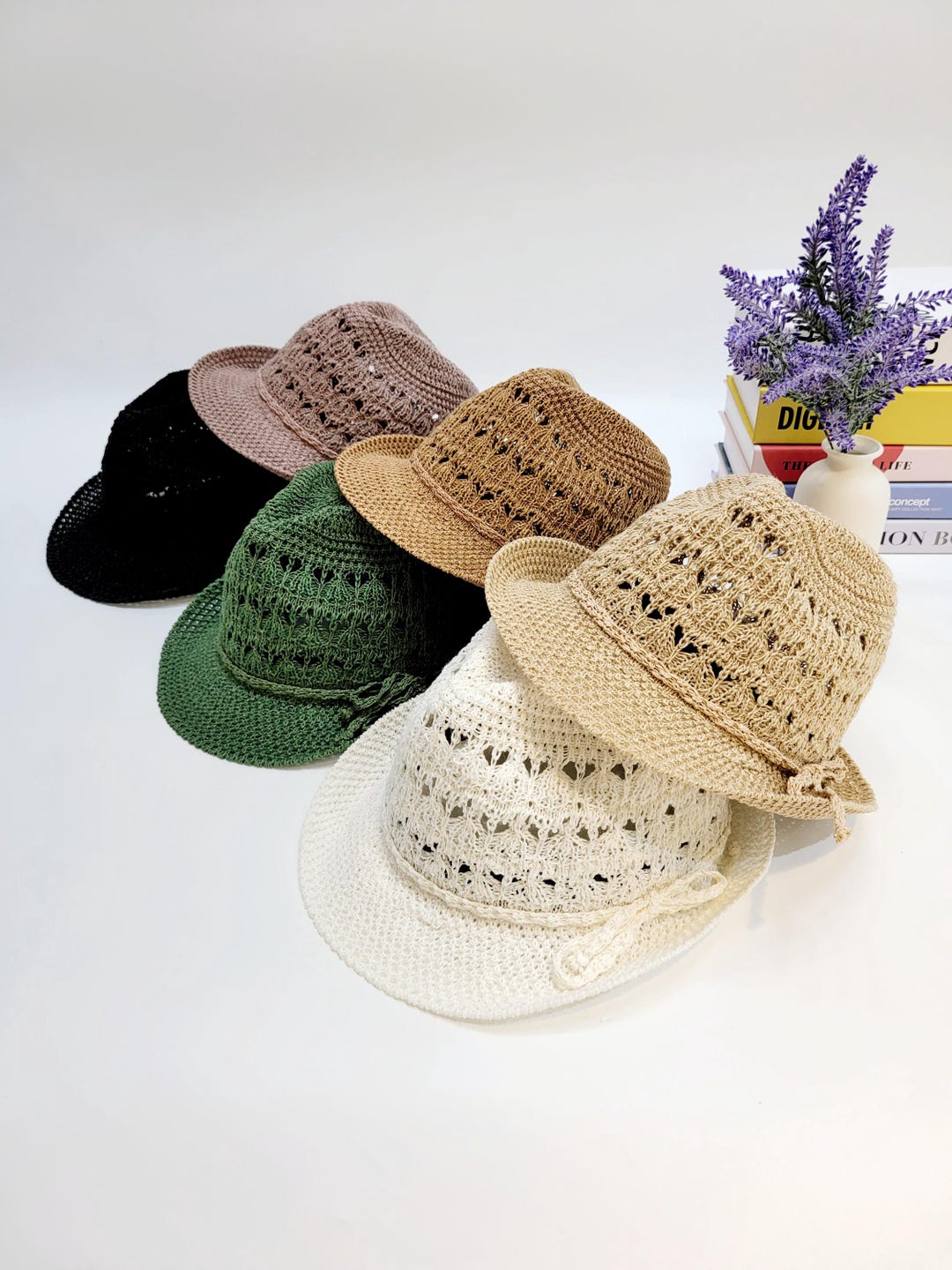 Breathable Straw Fedora: Women's Spring/summer Cloche Hat - Etsy