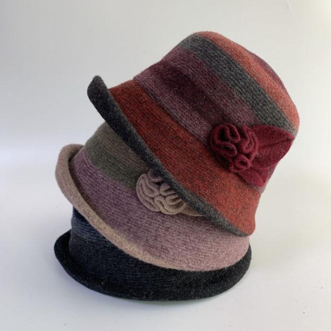 Wool Winter Bucket Hat: Foldable Travel Hat With Adjustable Strap - Etsy
