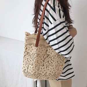 Women's Summer Lace Bag, Light Weight Beach Bag, Lace Large Tote - Etsy