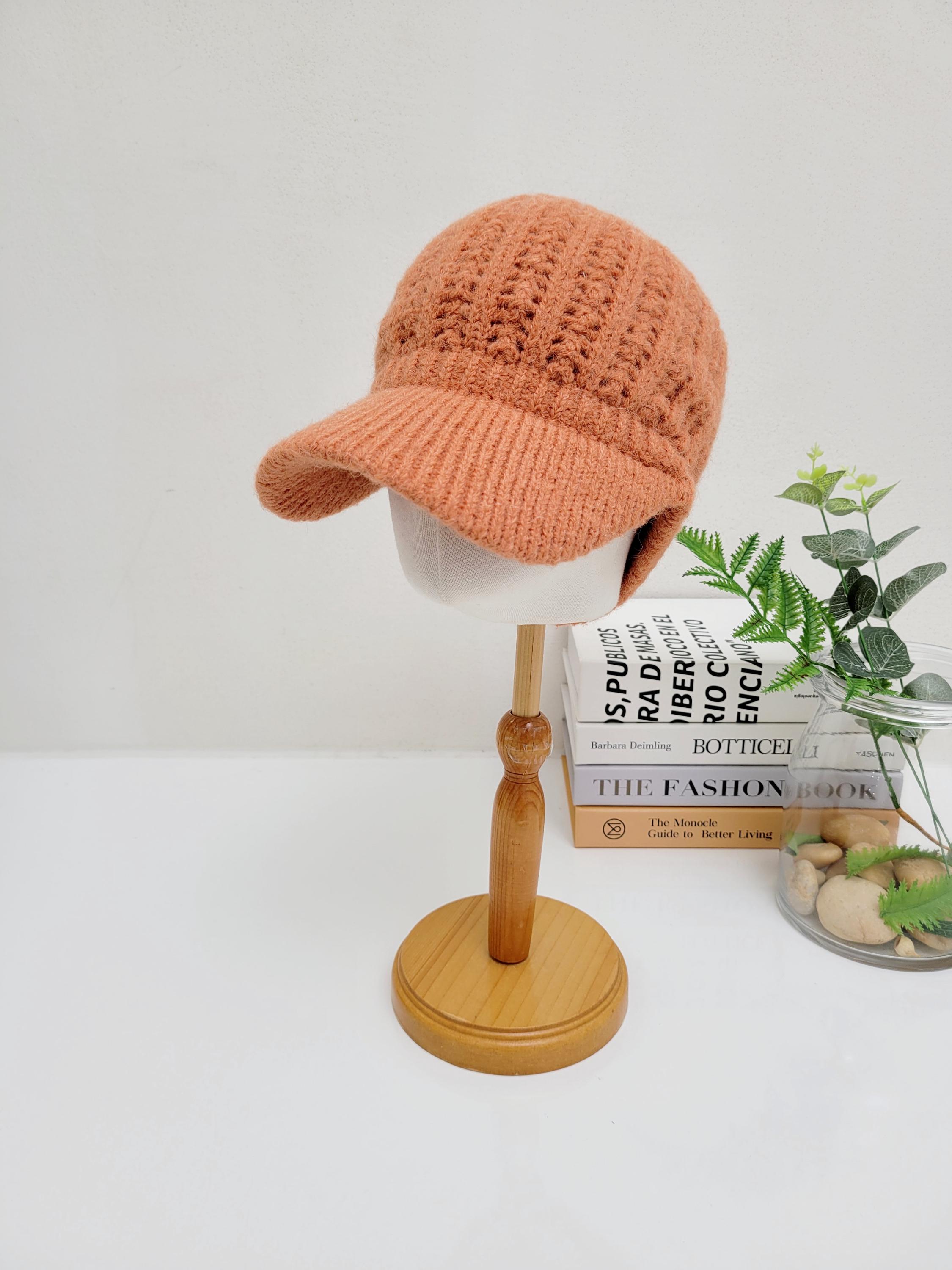 Alpaca Wool Baseball Cap: Knitted Winter Ponytail Hat - Etsy