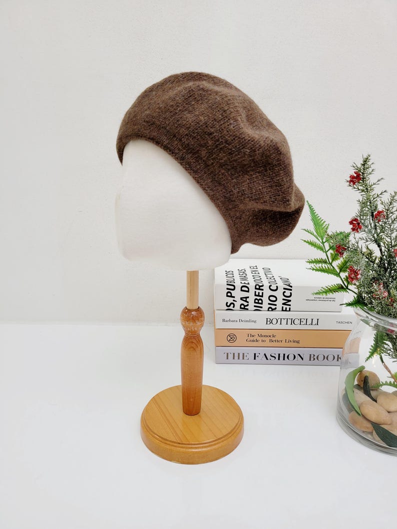 100% Wool Knit Beret, Classic French Style, Winter Hat - Etsy