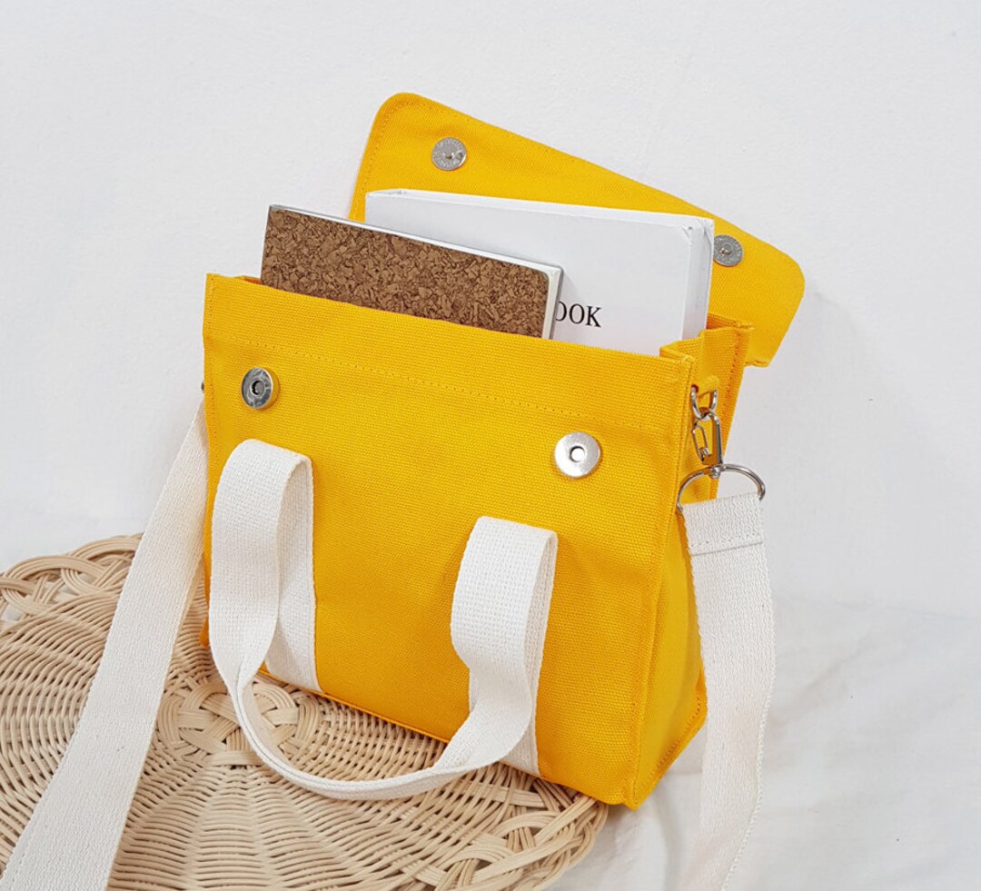 Colorful Crossbody Cotton Canvas Bag, Canvas Crossbody Bag With Flap - Etsy