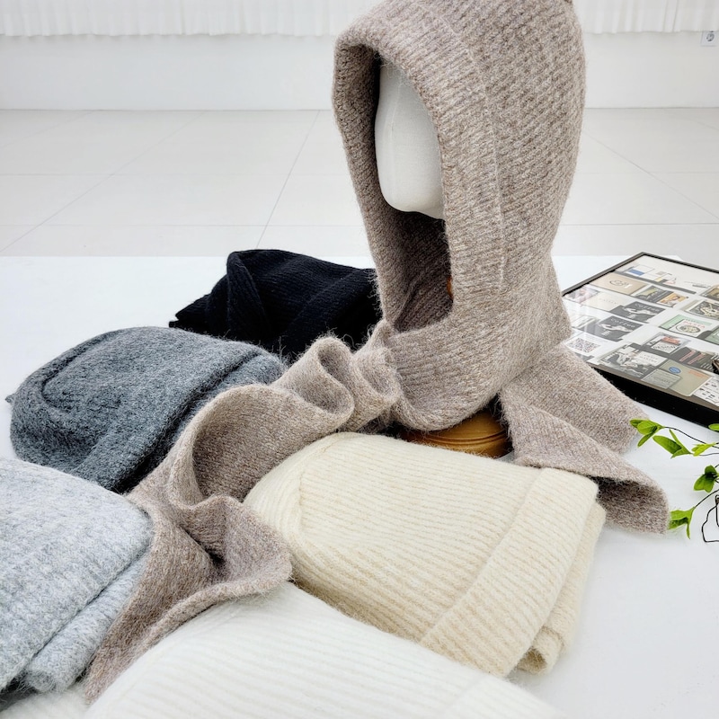 Hooded Pocket Scarf Knit - Etsy