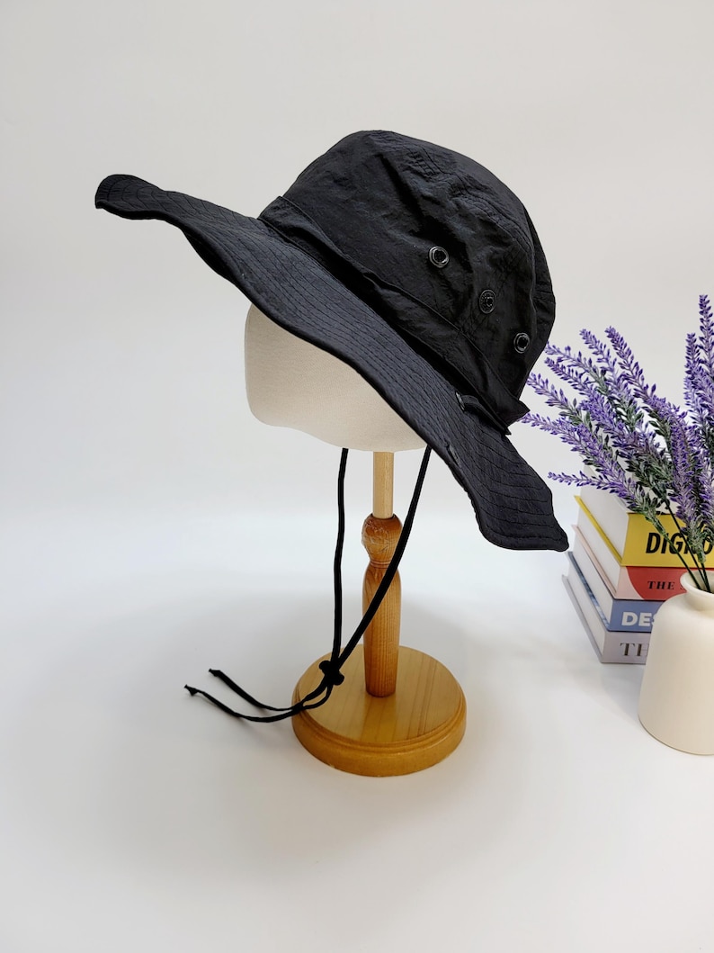 Wide Brim Sun Hat: Water Resistant Cotton Blend, UV Protection - Etsy