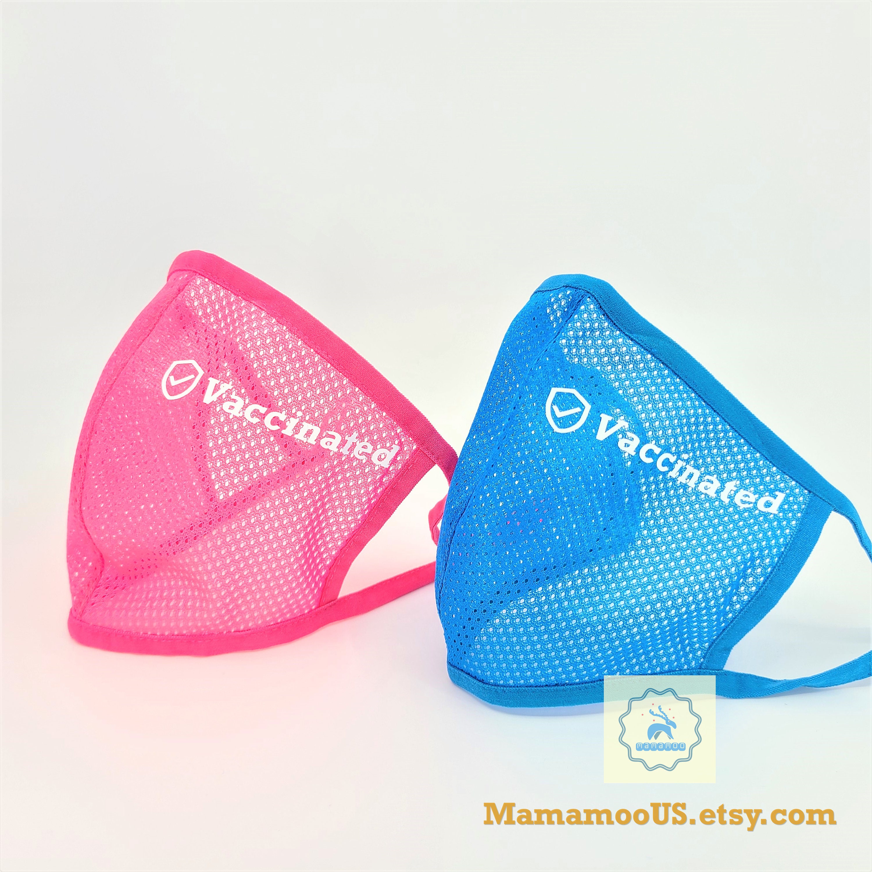 Single Layer Mesh Mask for Vaccinated People Black Navy - Etsy