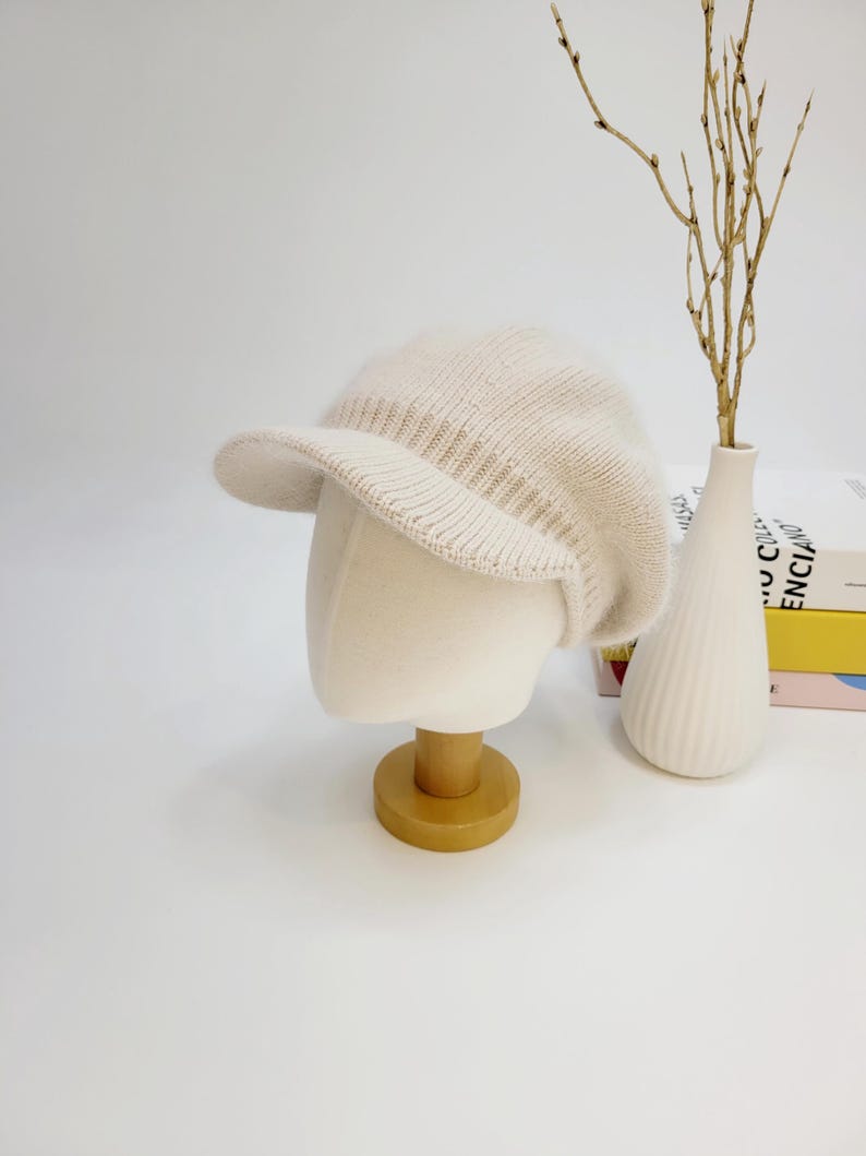 Angora Wool Newsboy Beret: Warm Winter Hat - Etsy