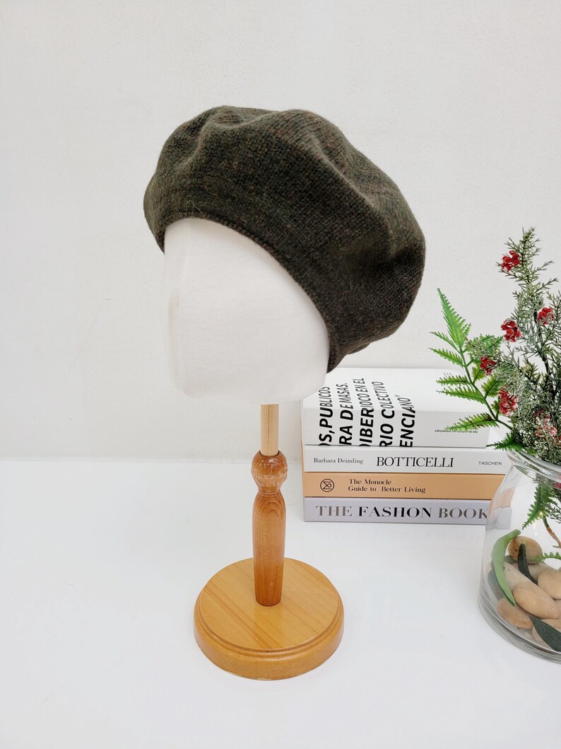 100% Wool Knit Beret, Classic French Style, Winter Hat - Etsy