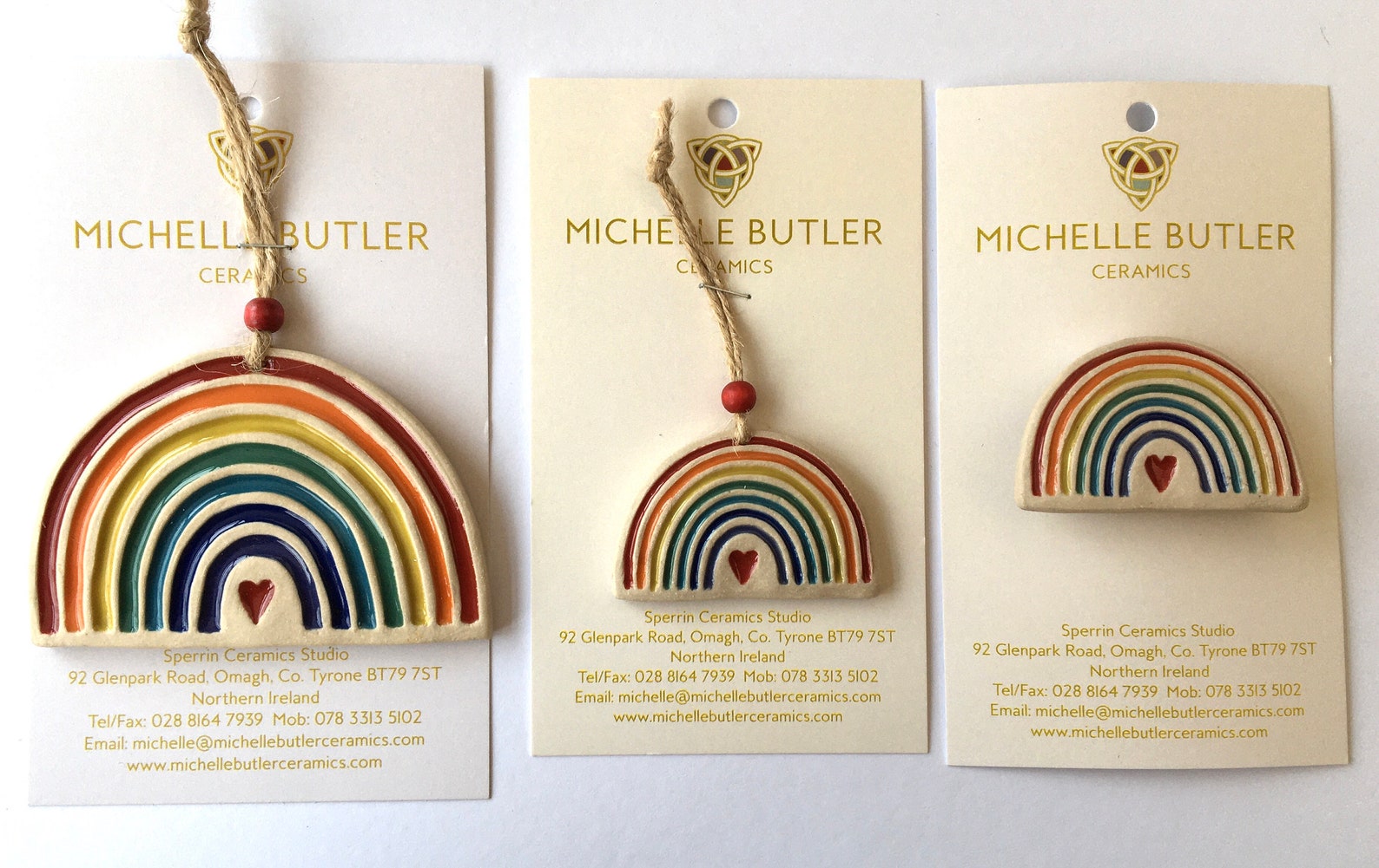 Handmade Craft Stoneware Ceramic Rainbow Hanging - Etsy