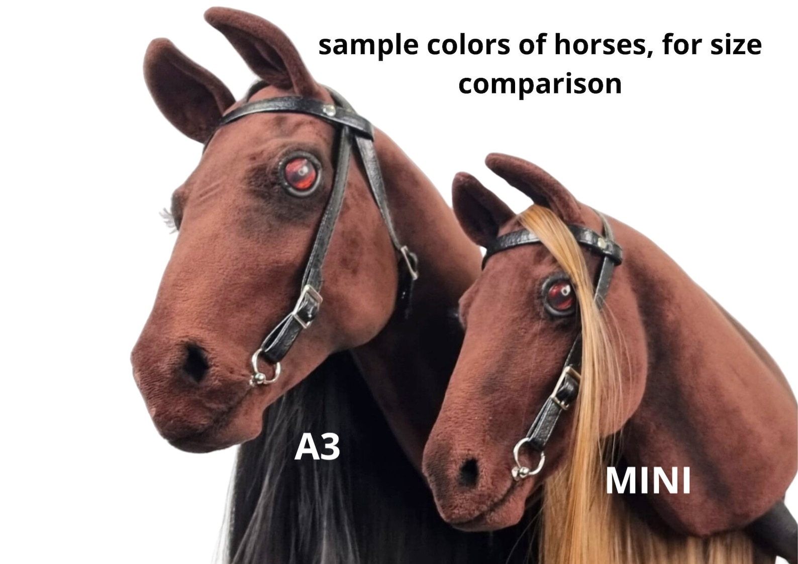 Realistic Hobby Horse, Black Realistic Hobby Horse, Hobby Horse ...