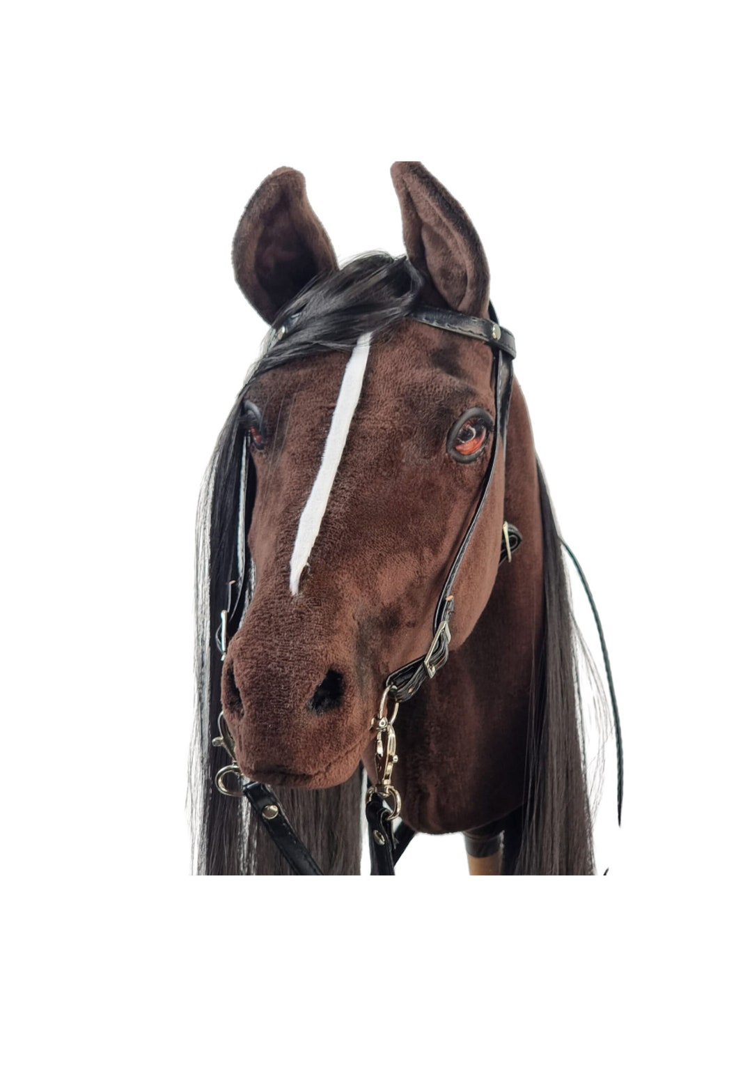 Hobby Horse Realistic, Dark Chestnut/black/patch, Realistic Hobbyhorse ...