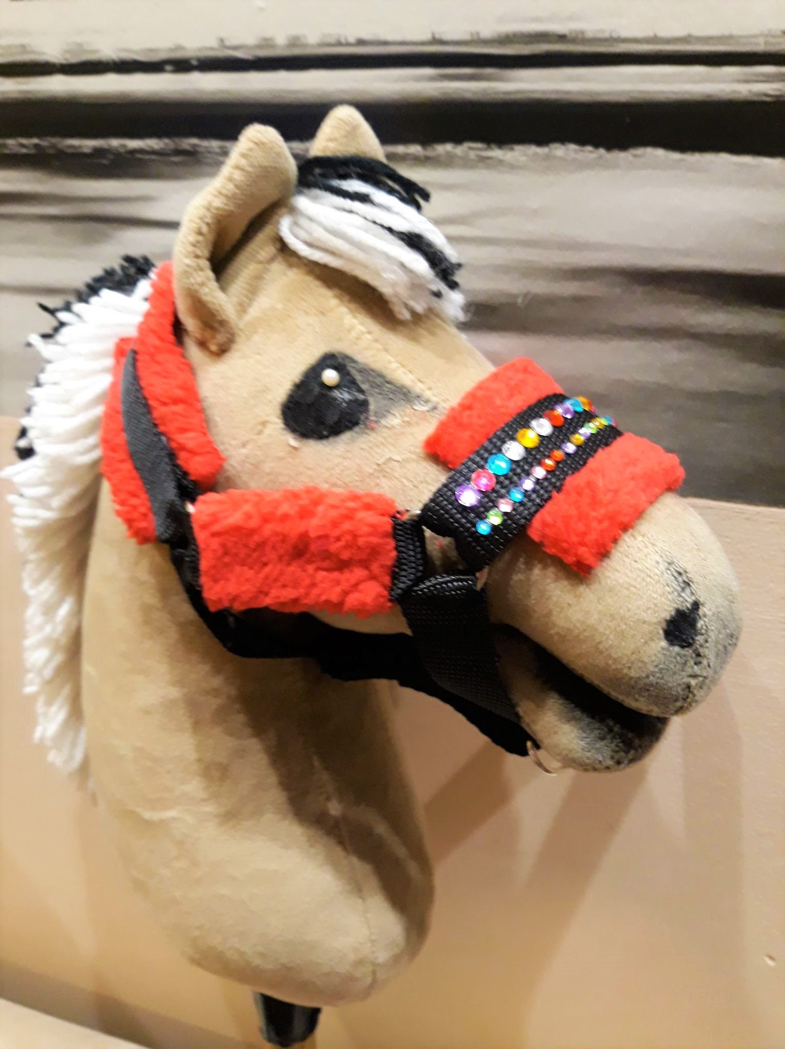 Fur Halter With Crystals for Hobby Horse Various Colors | Etsy