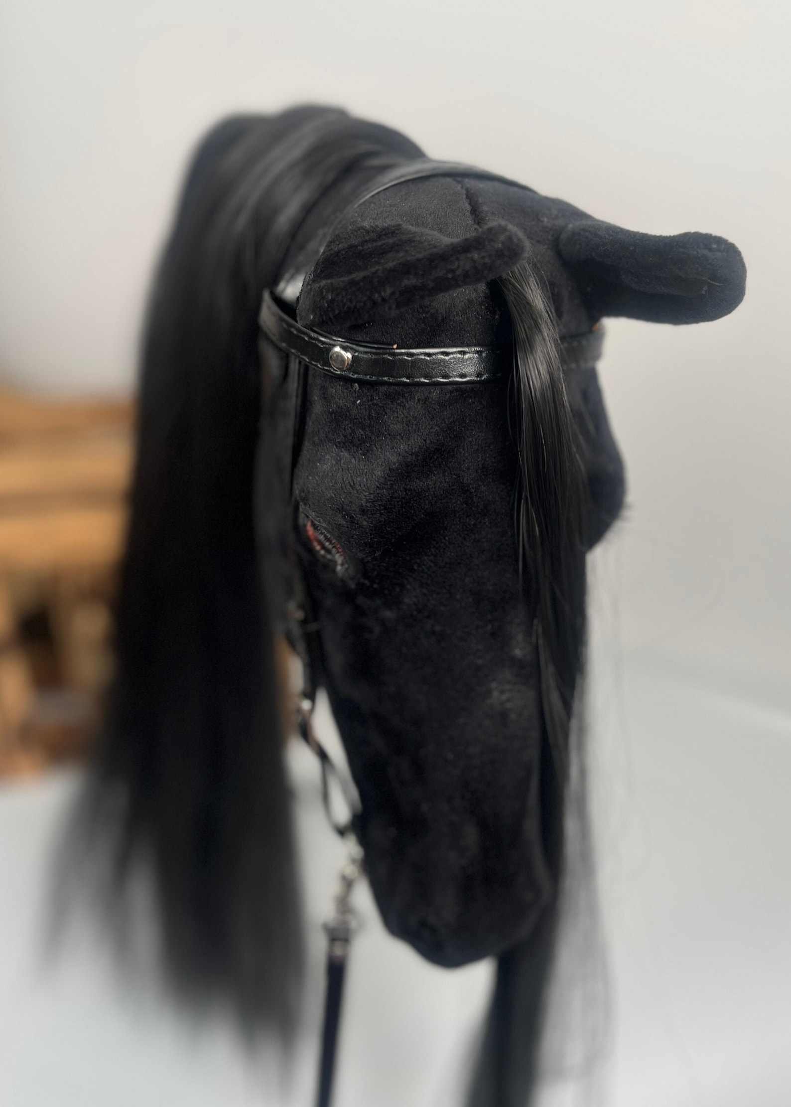 Realistic Hobby Horse, Black Realistic Hobby Horse, Hobby Horse ...