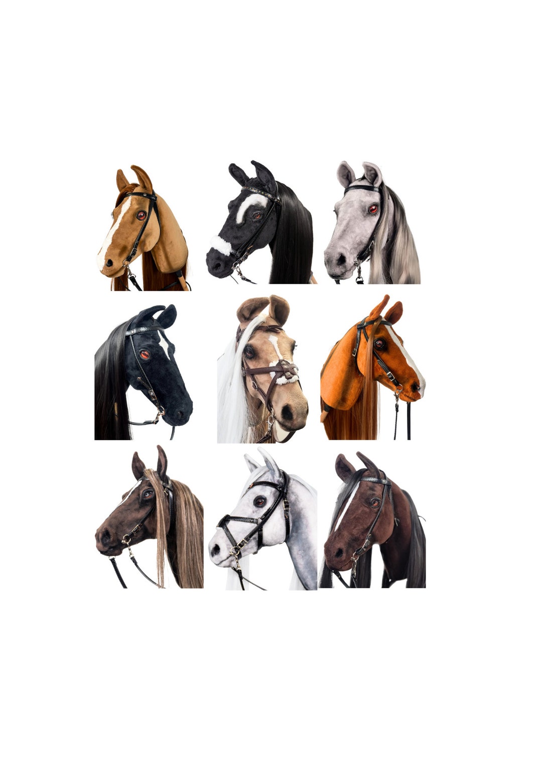 Realistic Hobby Horse, Handmade Stick Horse Toy, Custom Horse Gift ...