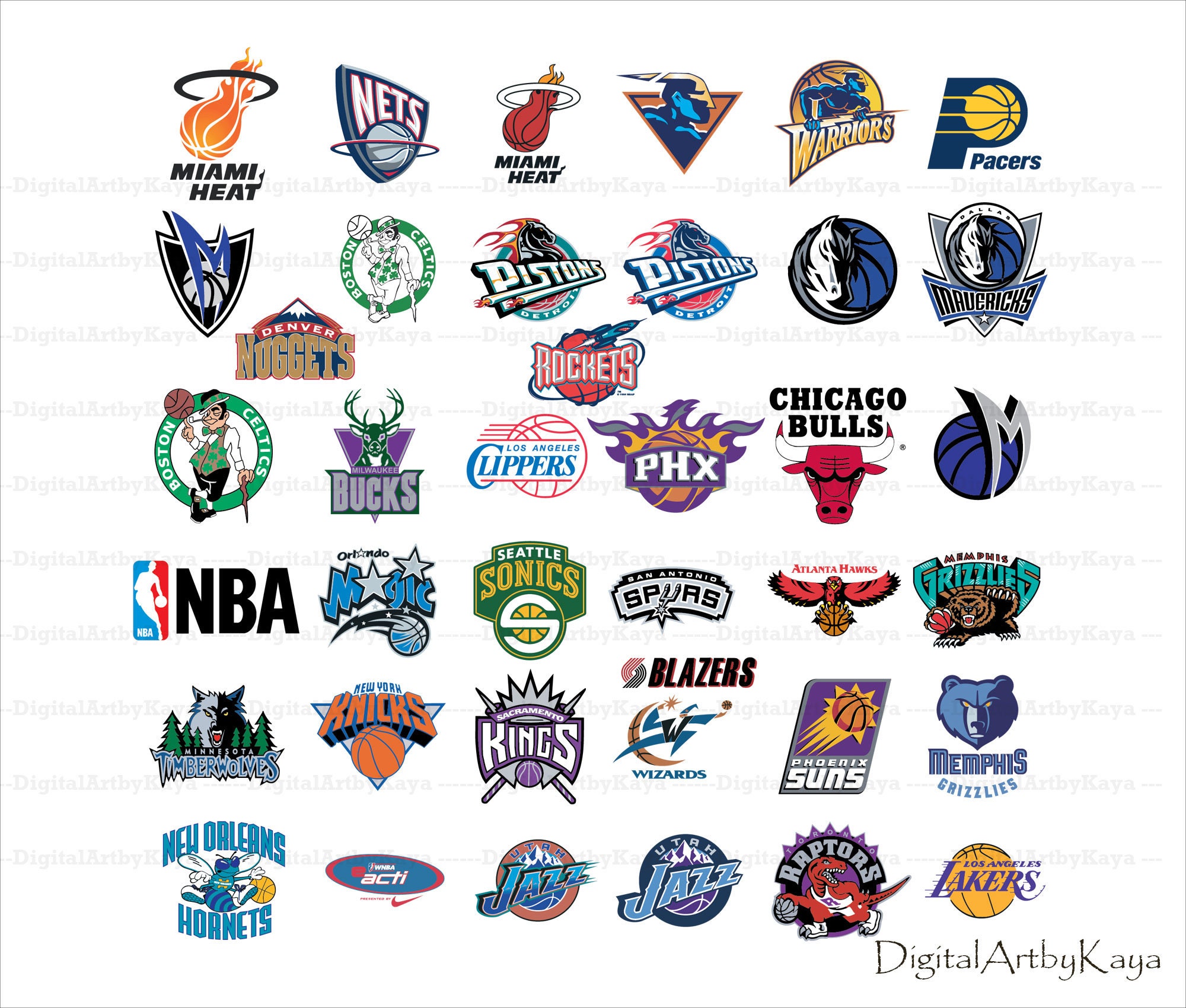 Nba Logos Svg Nba Svg Nba Clipart Nba Logos Vector Nba