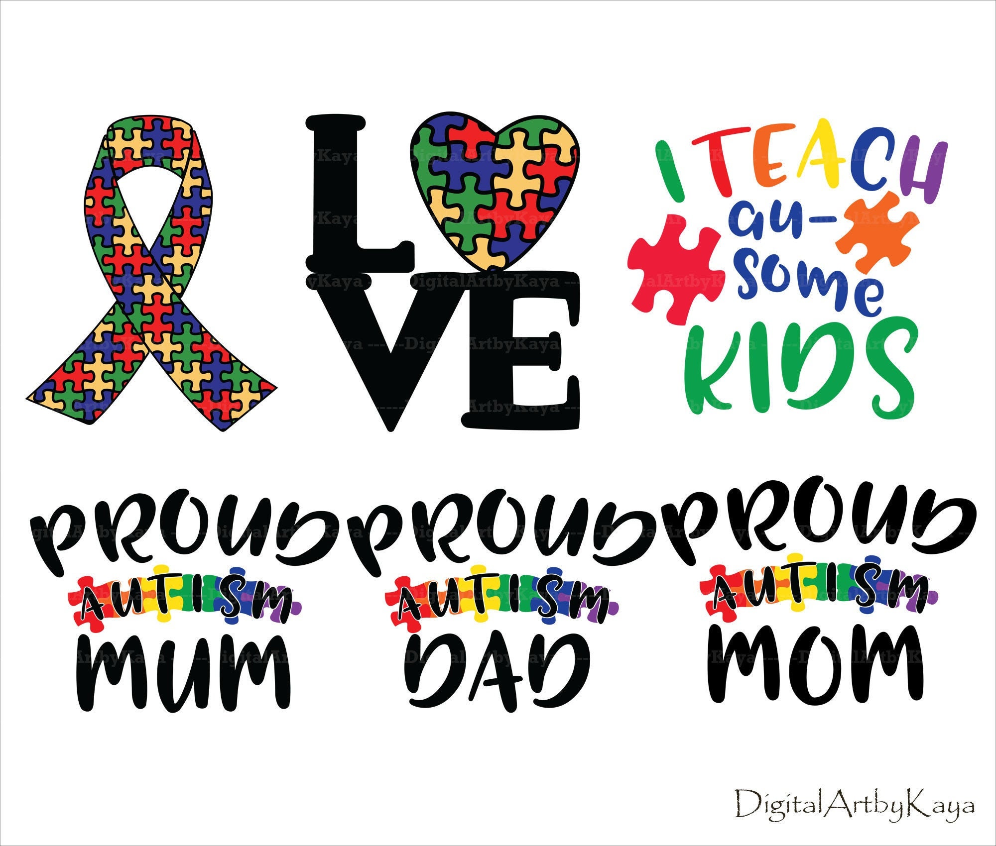 Autism Svg AUTISM SVG BUNDLE Autism Cut Files Autism | Etsy