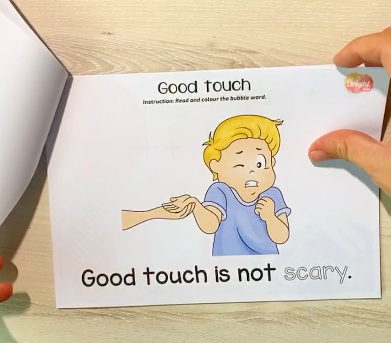 Good Touch, Bad Touch A5 Printable Booklet | Child Abuse Prevention ...