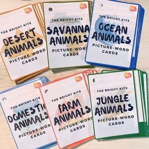 Animal Printable Picture-word Cards Set (48 Cards) | Animal Habitat ...