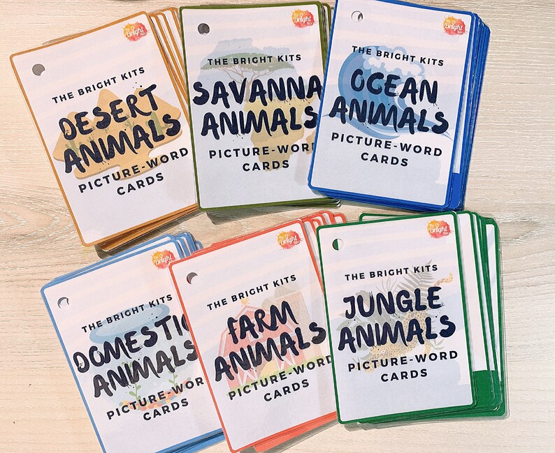 Animal Printable Picture-word Cards Set (48 Cards) | Animal Habitat ...